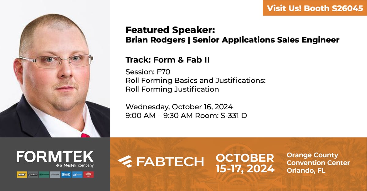 Exploring Roll Forming with Brian Rodgers at FABTECH 2024